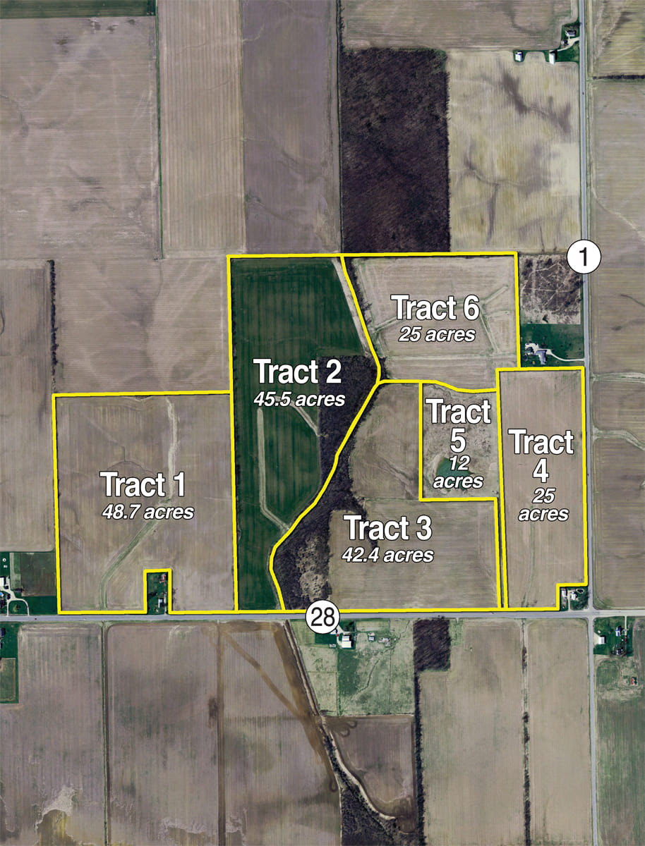 198 +/- Acres offered in 6 Tracts - Real Estate Auction - Schrader Real ...